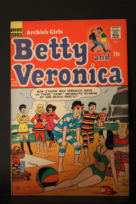 Archie's Girls Betty and Veronica #128 (1966) NM- or better wow! Beach ...