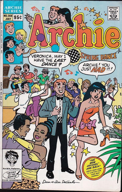Archie #368 GD ; Archie | low grade comic July 1989 High School Dance ...