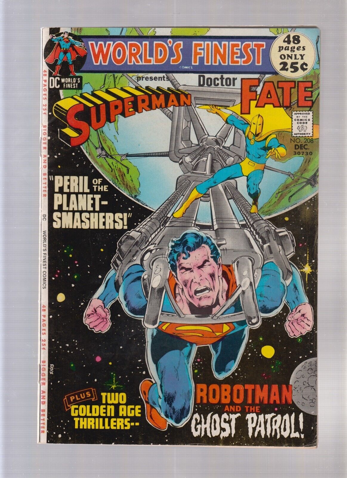 World's Finest Comics #208 - Robotman & The Ghost Patrol! (6.0) 1971 ...