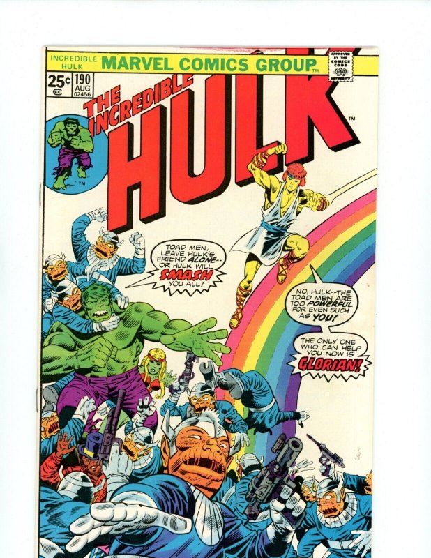 The Incredible Hulk #190 - First Appearance of Glorian (6.0/6.5) 1975 ...