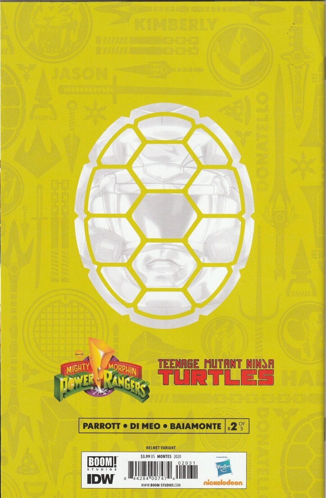 Power Rangers Teenage Mutant Ninja Turtles # 2 Helmet Variant C NM IDW ...