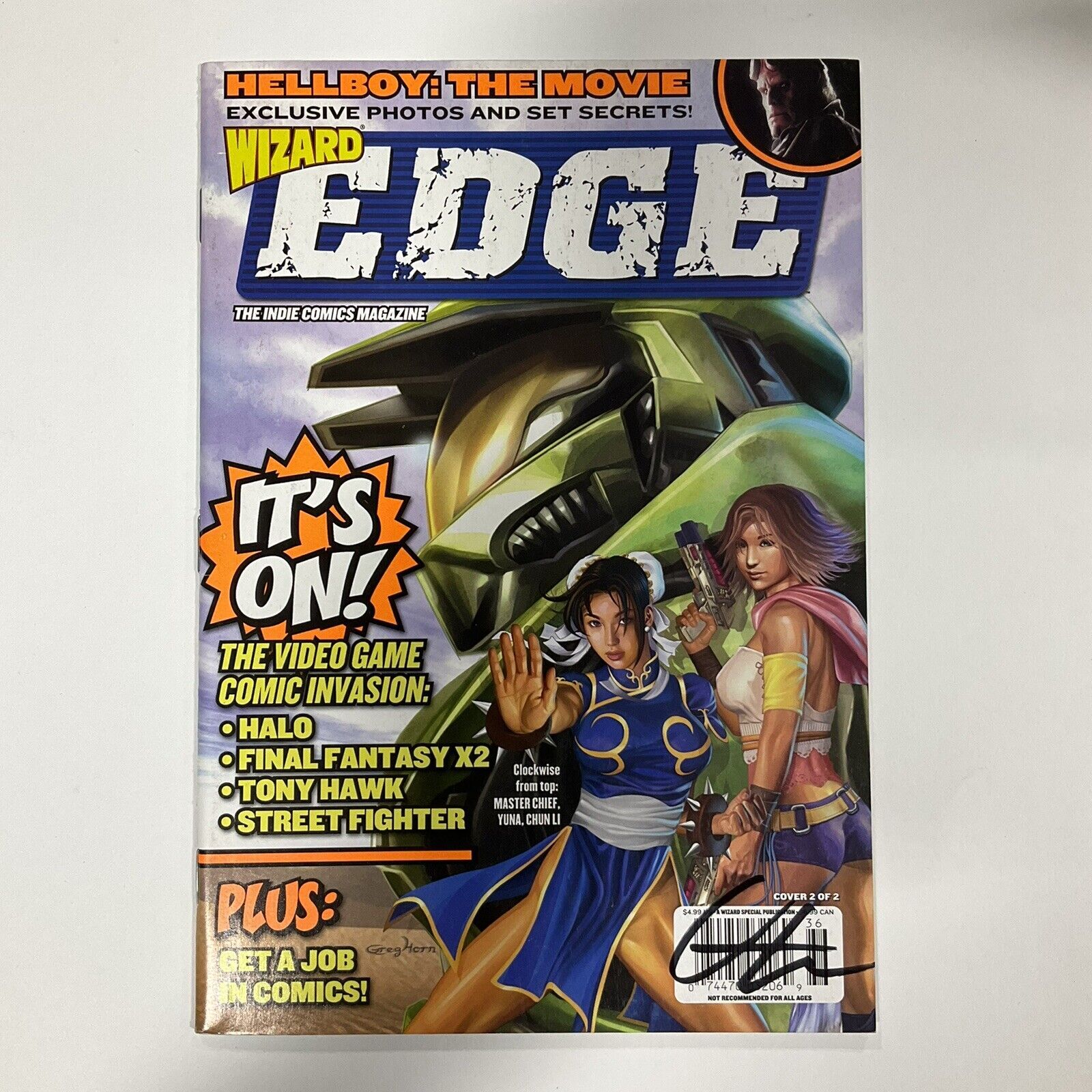 Wizard Edge Indie Comics Magazine Halo Cover Signed Greg Horn NM Near ...
