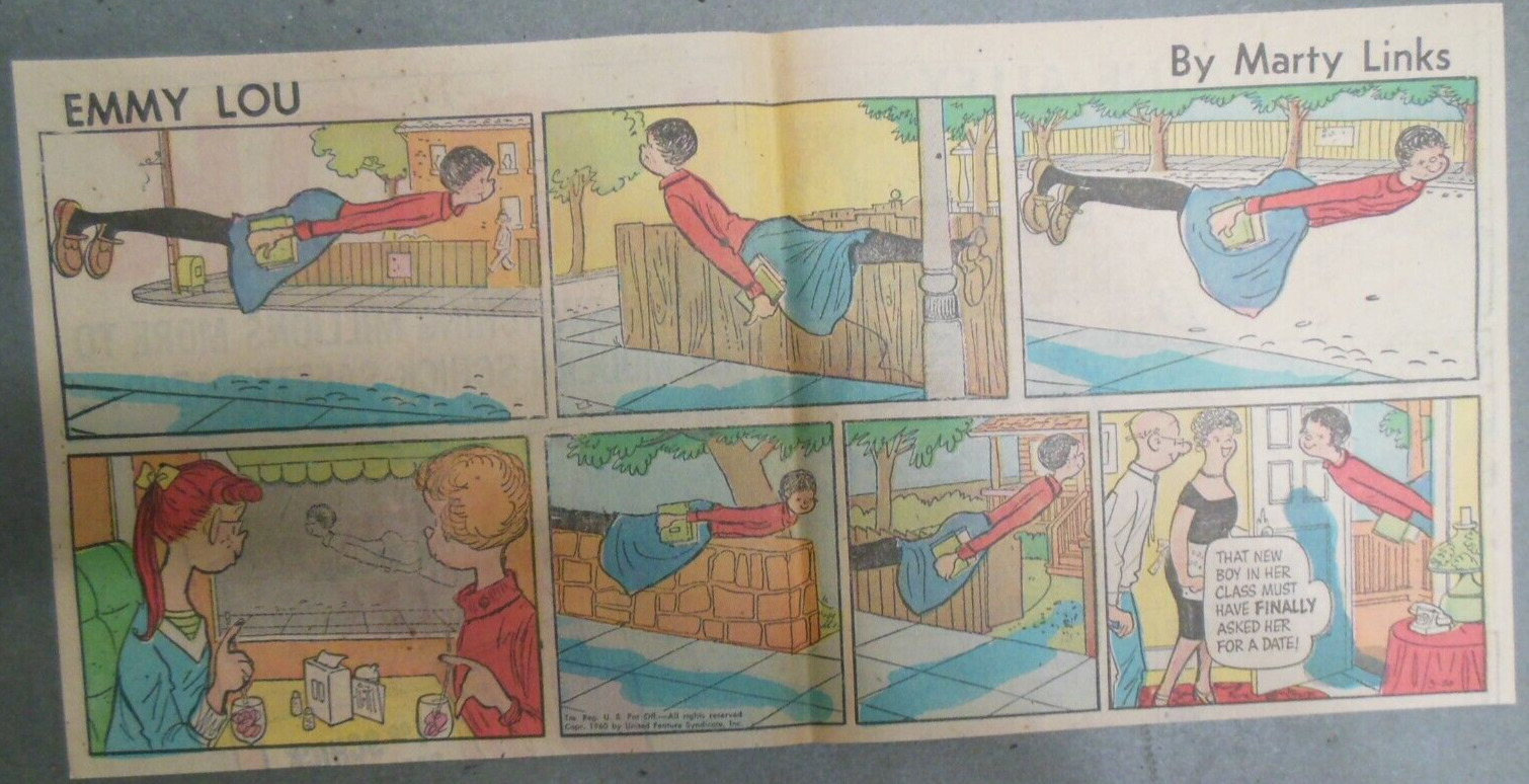 (13) Emmy Lou Sunday Pages by Marty Links from 1960 Size: 7.5 x 15 ...