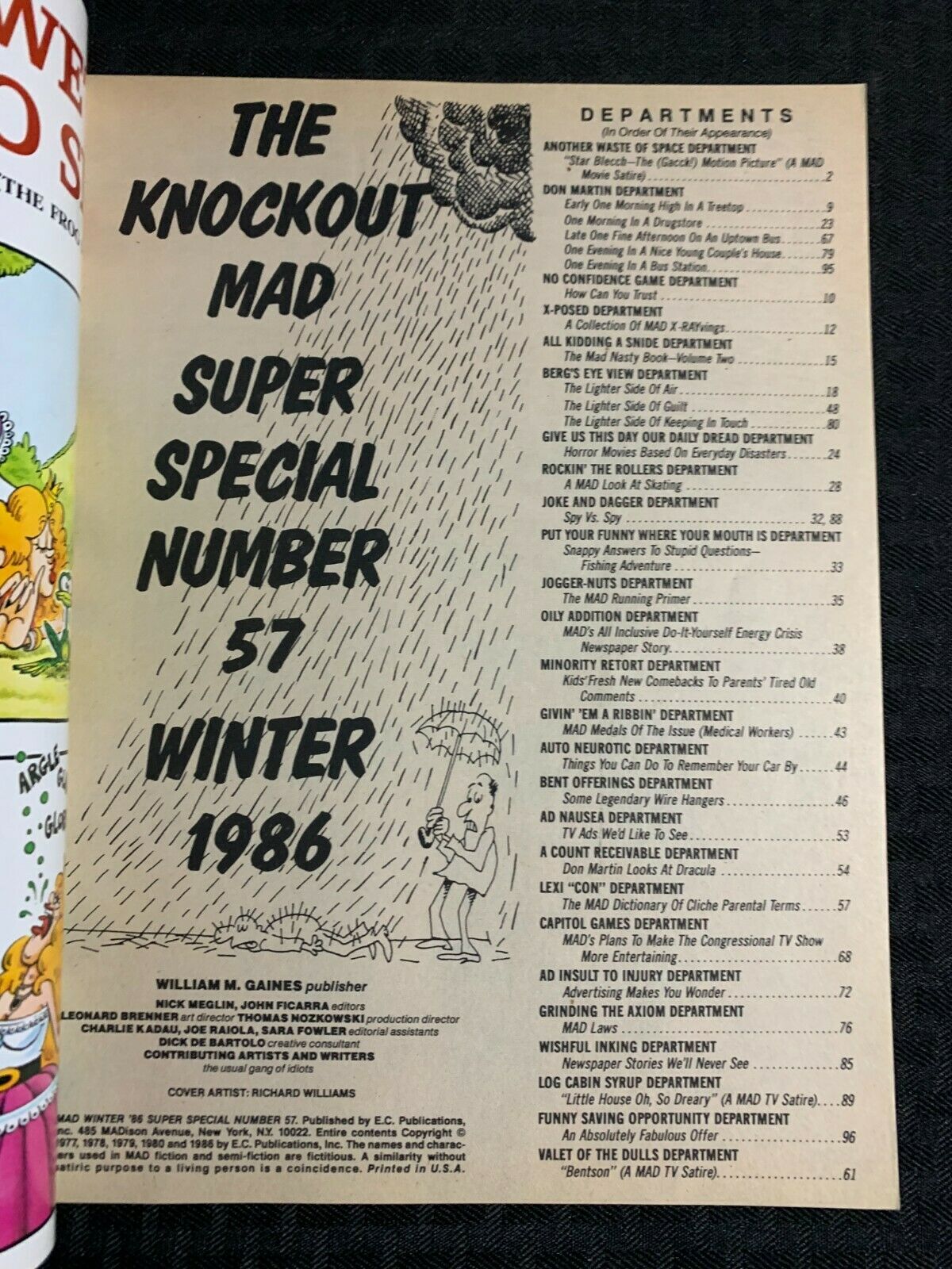 1986 MAD SUPER SPECIAL Magazine #57 FVF 7.0 The Knockout Mad | Comic Books - Copper Age, EC ...