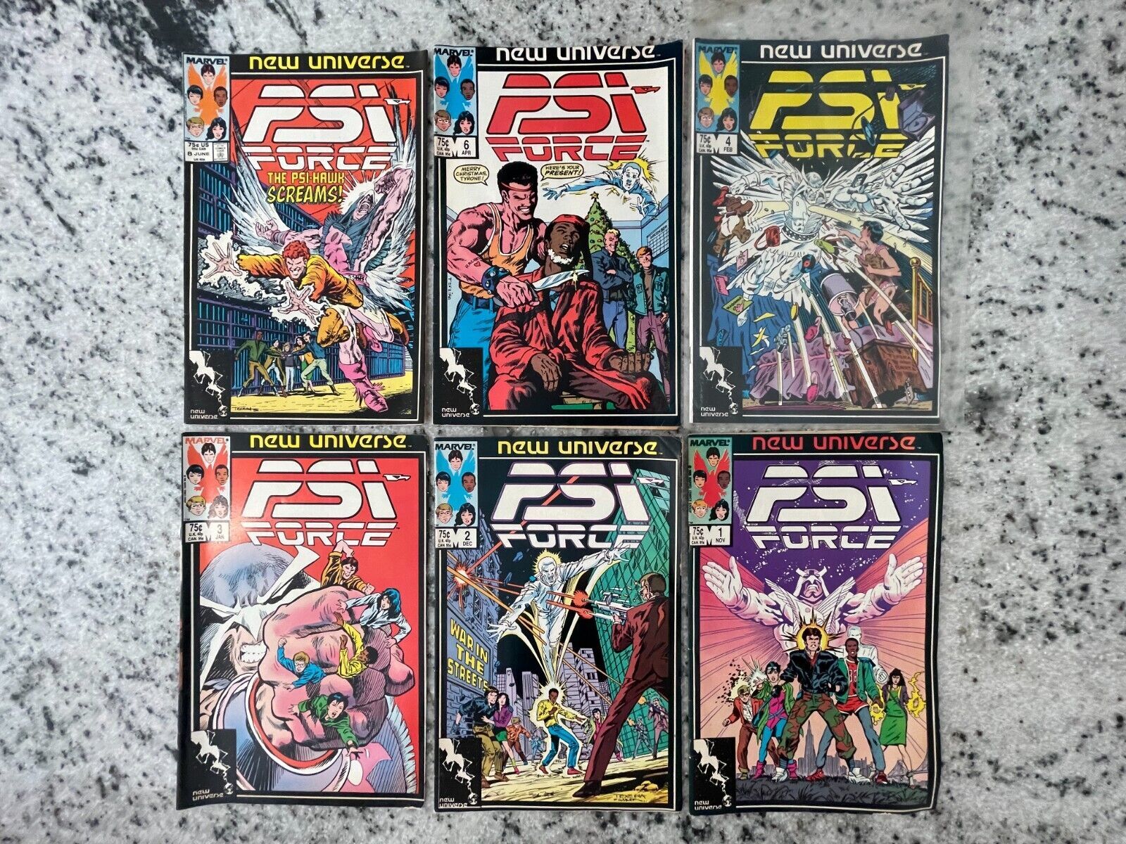 6 Psi-Force Marvel New Universe Comic Books # 1 2 3 4 6 8 Shooter Verse 42 J861 | Comic Books ...