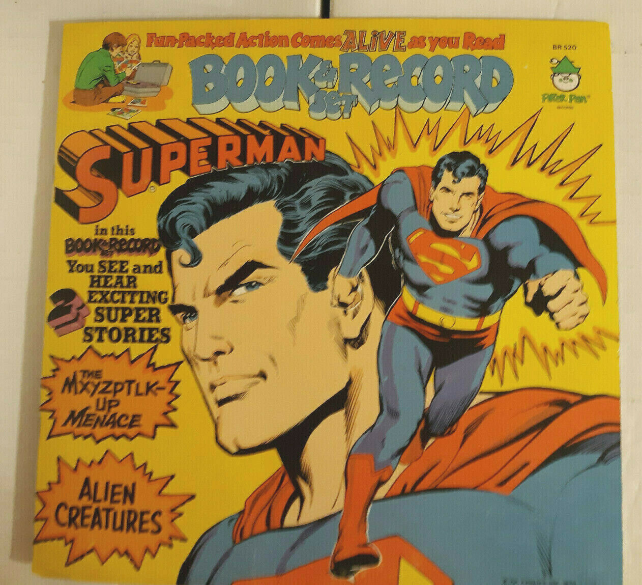 Superman Mxyzptlk-Up Menace/Alien Creatures U978 Peter Pan Record/Book ...