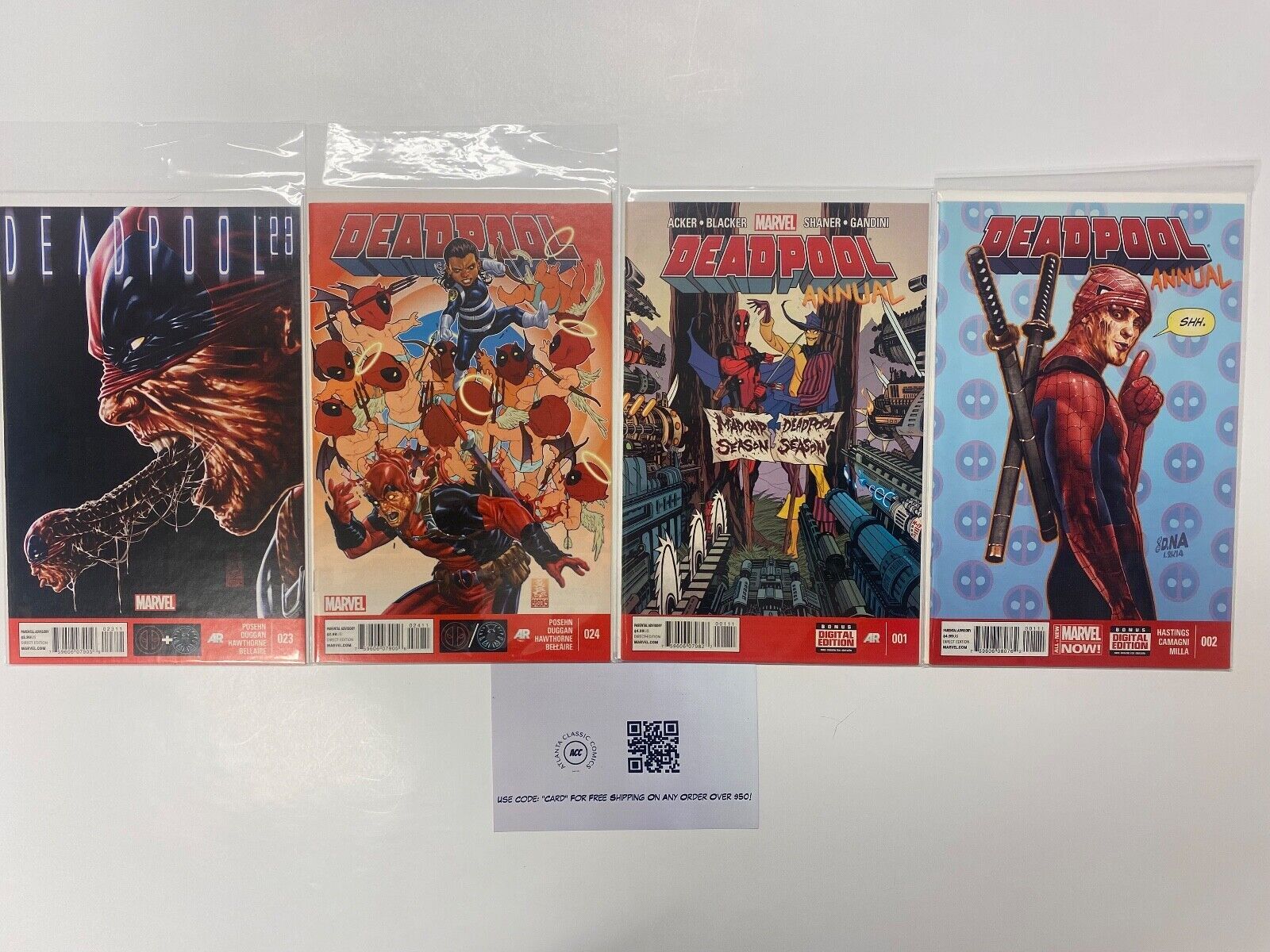 4 Marvel Comics Deadpool #23 24 Deadpool Annual #1 2 111 KM2 | Comic ...