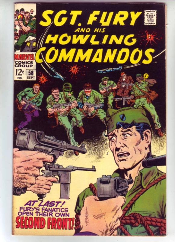 Sgt. Fury and His Howling Commandos #58 (Sep-68) NM/NM- High-Grade Sgt ...