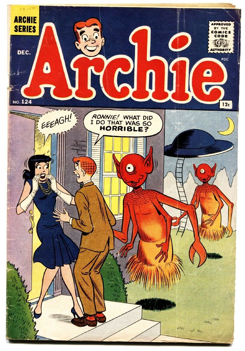 Archie Comics #124 1961- Ufo & Alien Cover- Veronica | Comic Books ...