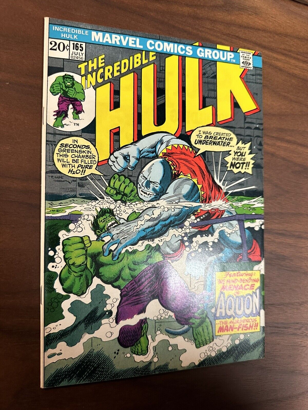 Incredible Hulk #165 VF- Herb Trimpe Cvr. “The Green-Skinned God ...