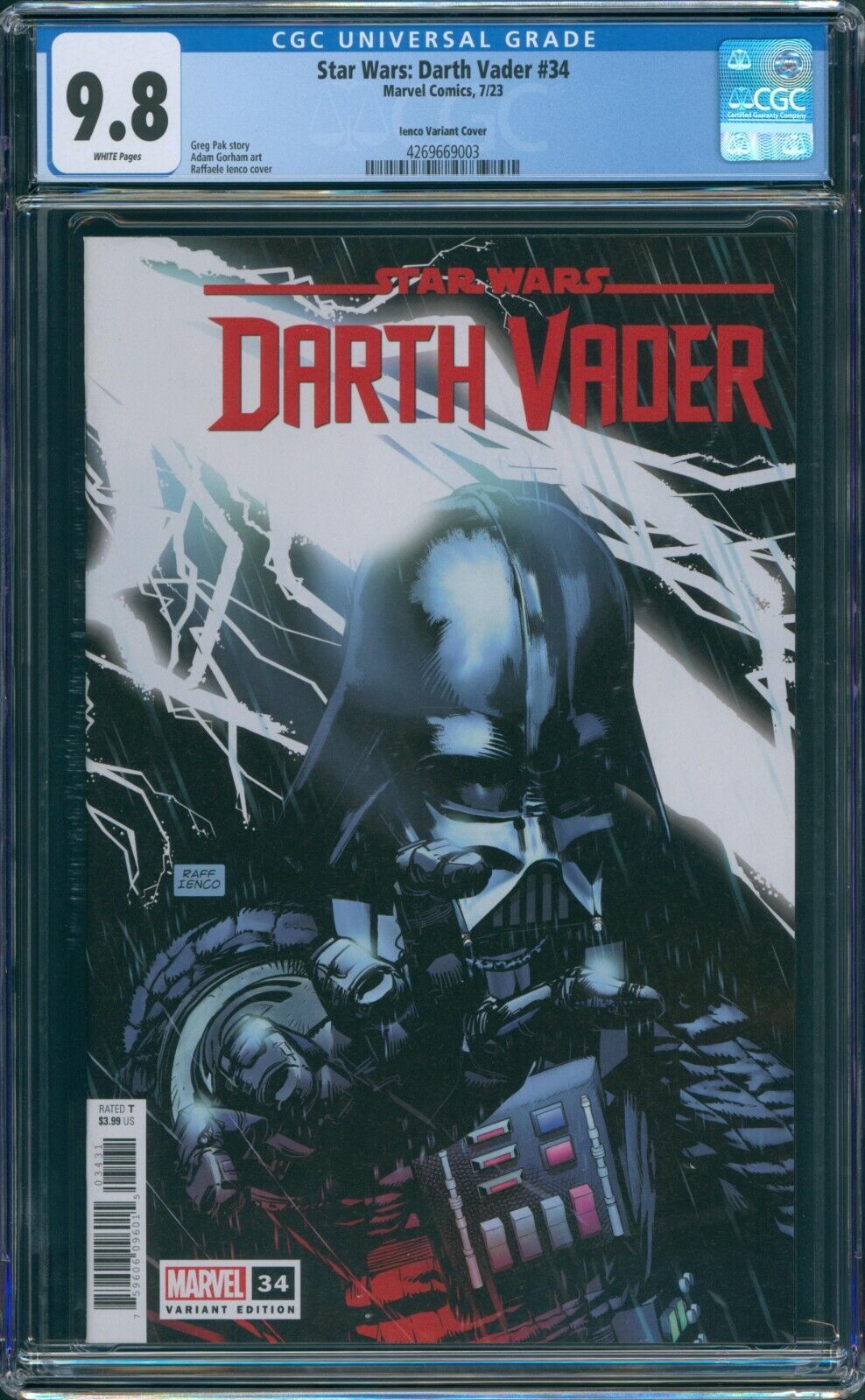 Star Wars Darth Vader #34 CGC 9.8 Raffaele Ienco Cover A Marvel 2023 HD ...