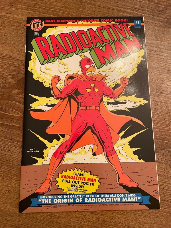 Radioactive Man # 1 NM Bongo Simpsons Comic Book Homer Bart Lisa ...
