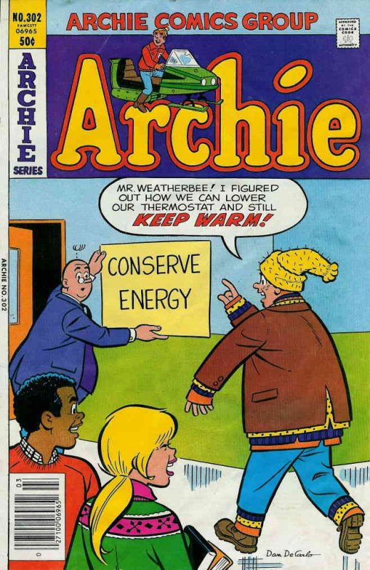 Archie #302 VG ; Archie | low grade comic March 1981 Energy ...