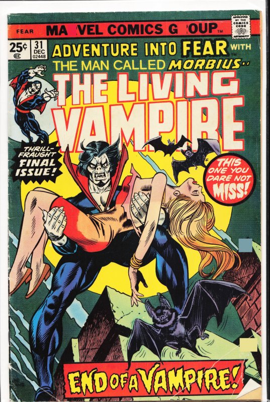 Adventure Into Fear #31 (1975) | Comic Books - Bronze Age, Marvel ...
