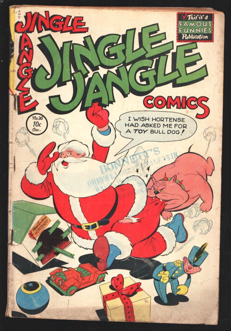 Jingle Jangle #30 1947- Famous Funnies- Santa Claus Christmas cover-Art ...