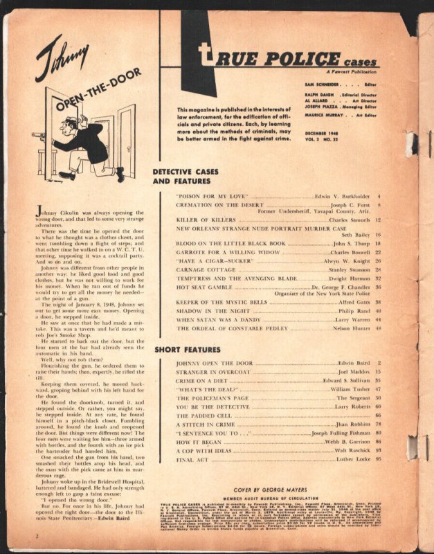 True Police Cases 12/1948-Strange Nude Portrait Murder Case-Unusual ...