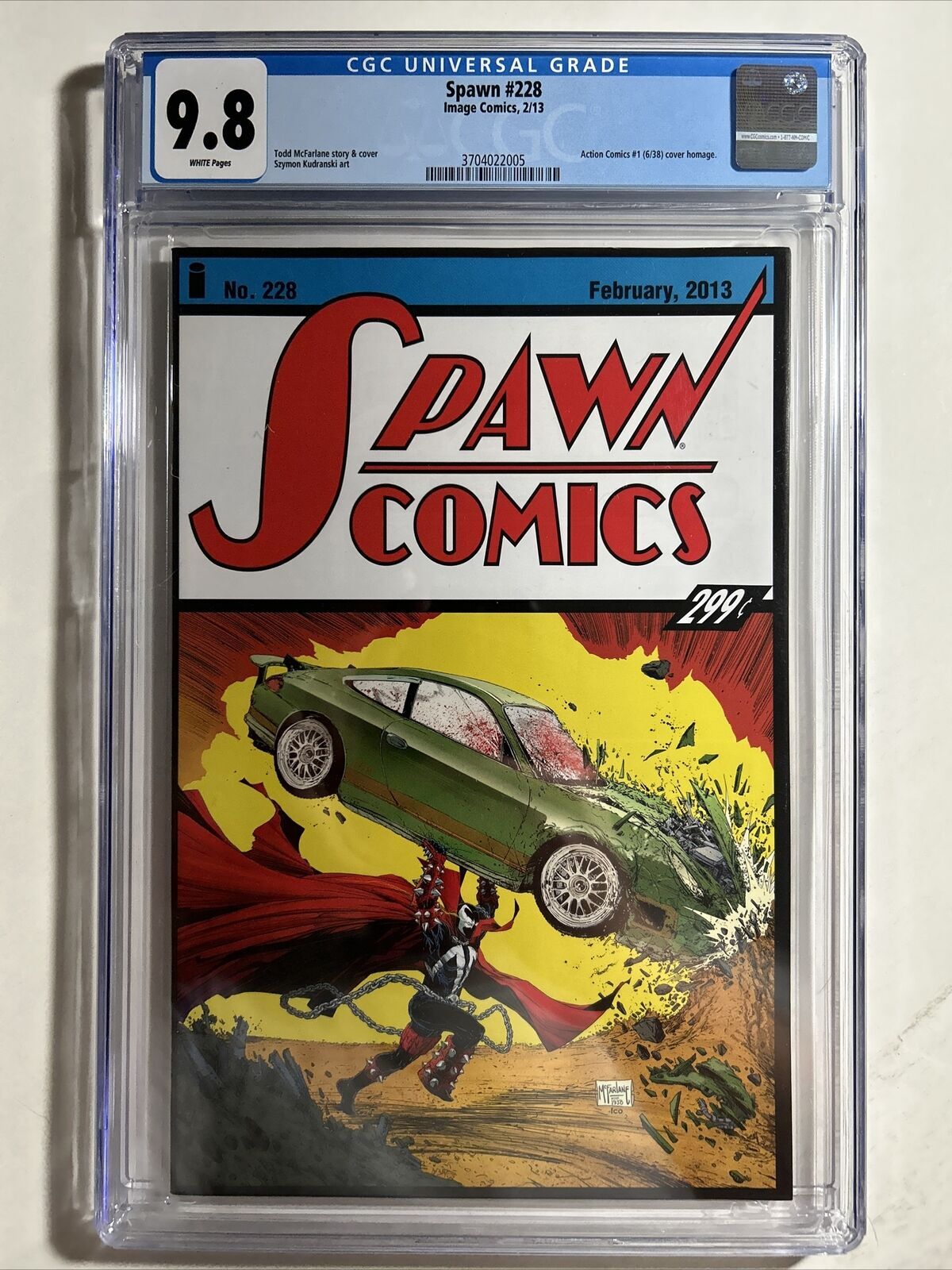 Spawn #228 CGC 9.8 Homage Action Comics #1 Todd Mcfarlane 2013 | Comic ...