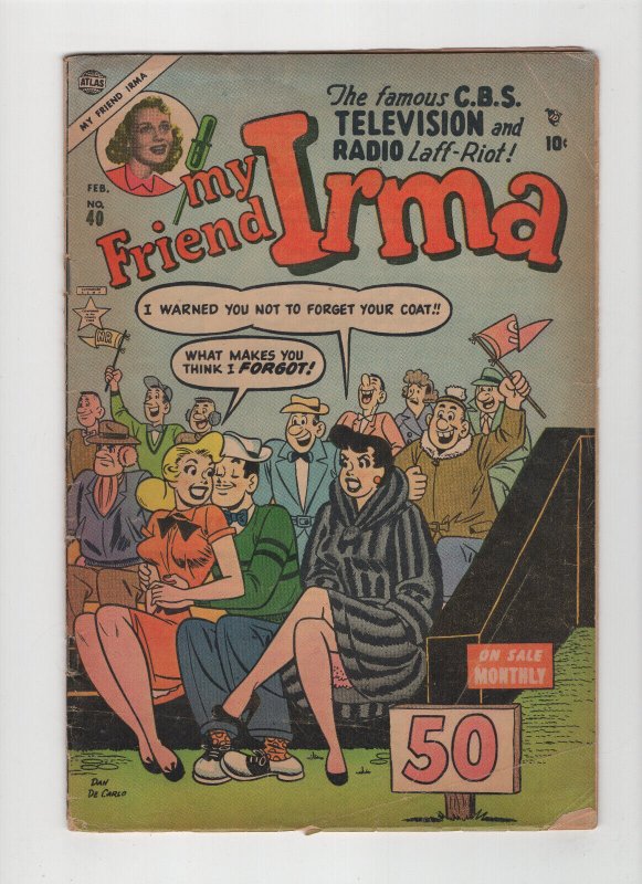 My Friend Irma #40 (Atlas Comics 1954) Golden Age Precode Good Girl Art ...