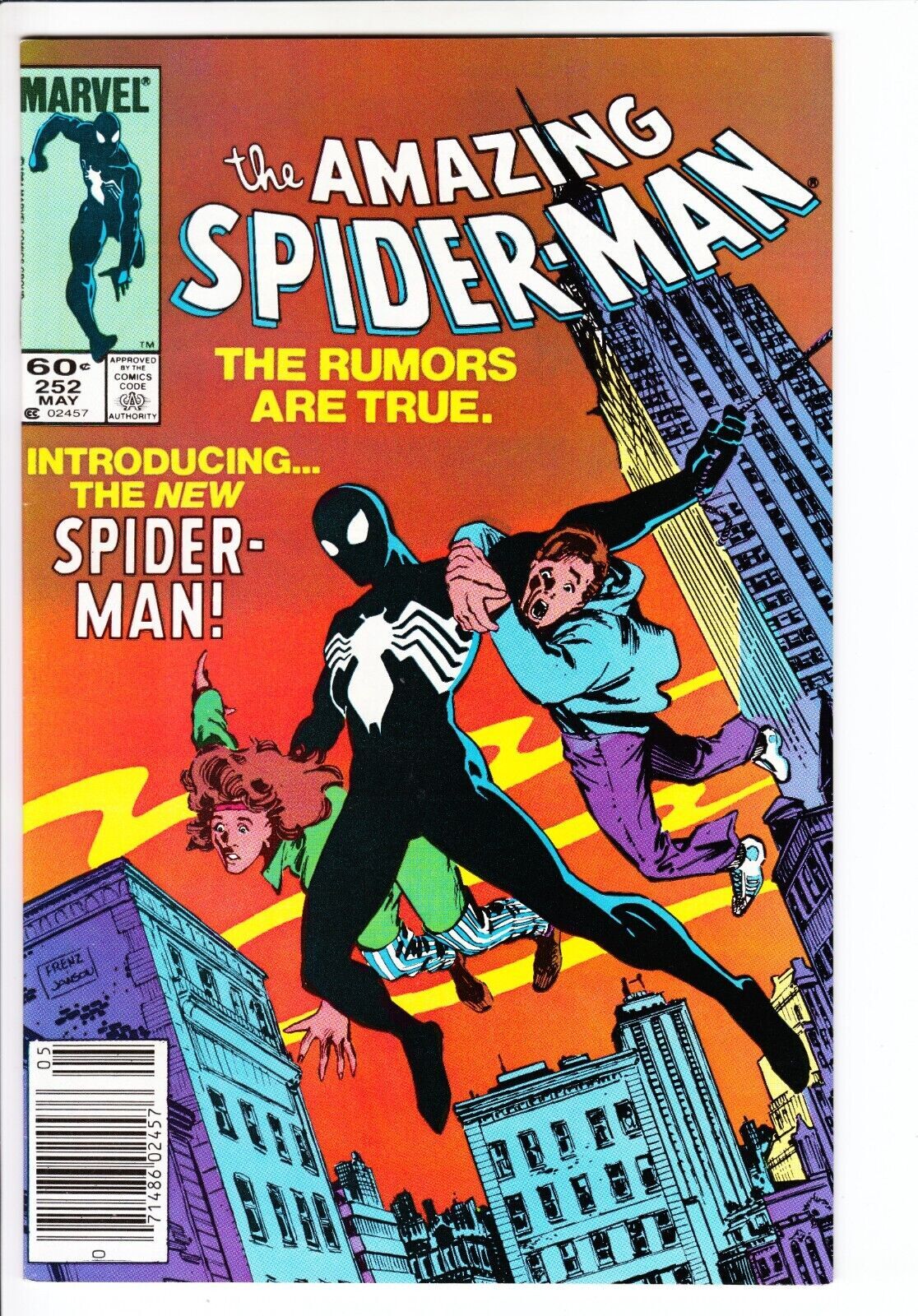 Amazing Spider-Man, The #252 (Newsstand) VF/NM; Marvel | Black Costume ...
