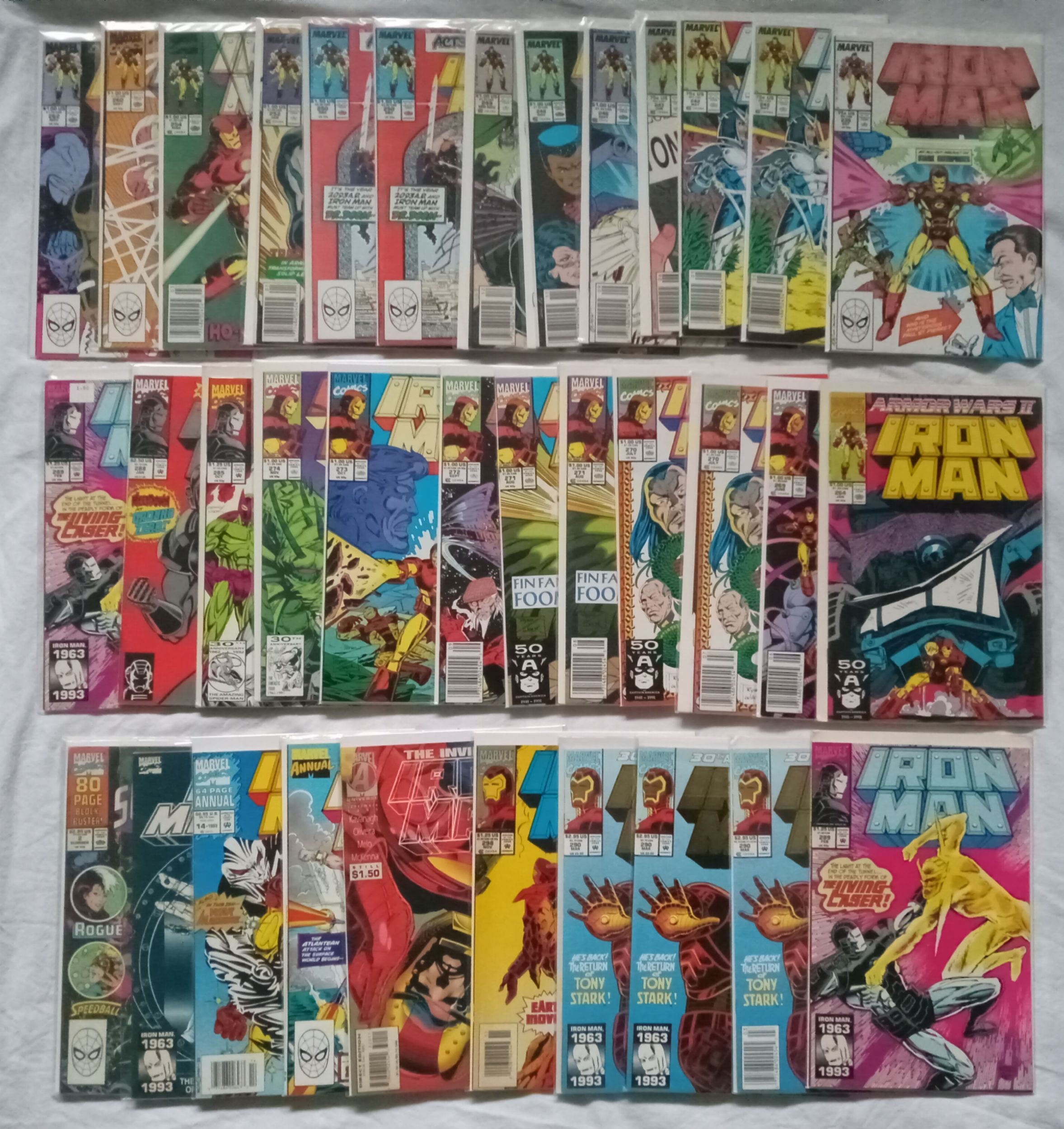 Iron Man set of 35 copper age comics ...
