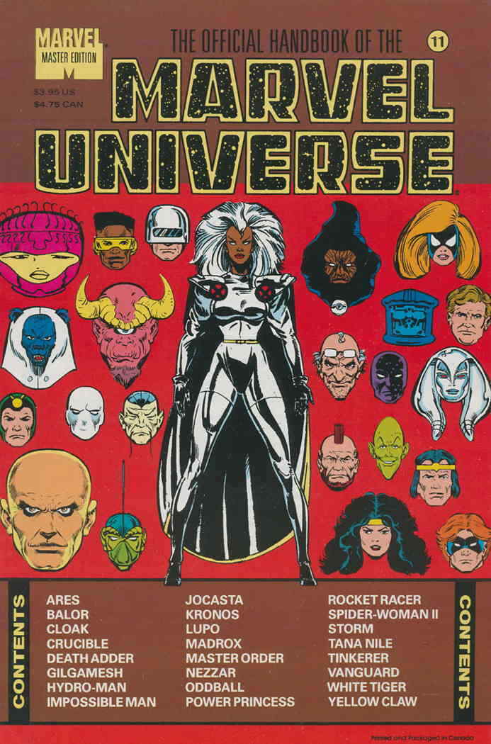 Official Handbook of the Marvel Universe Master Edition #11 VF/NM ...