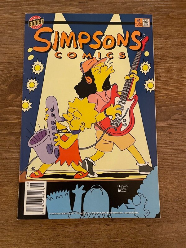 Simpsons Comics 6 NM Bongo Comics Comic Book Bart Homer Lisa Marge ...