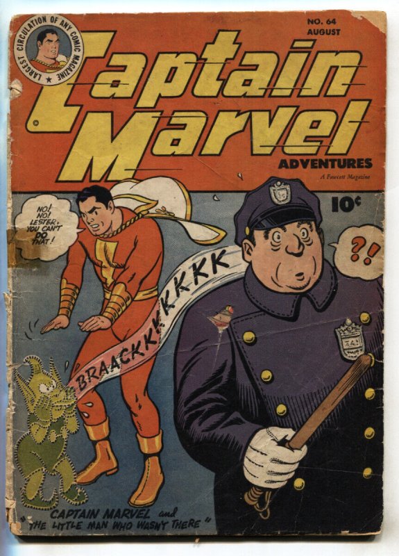 CAPTAIN MARVEL ADVENTURES #64--1946--Cop cover--Golden-Age | Comic ...