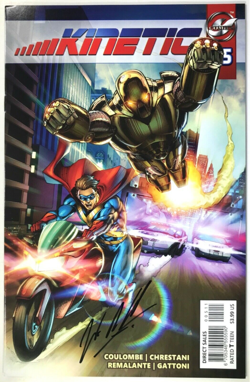 KINETIC Comic Issue 5 Signed in Black — 2017 Y Comics VF+ Cond Flat ...