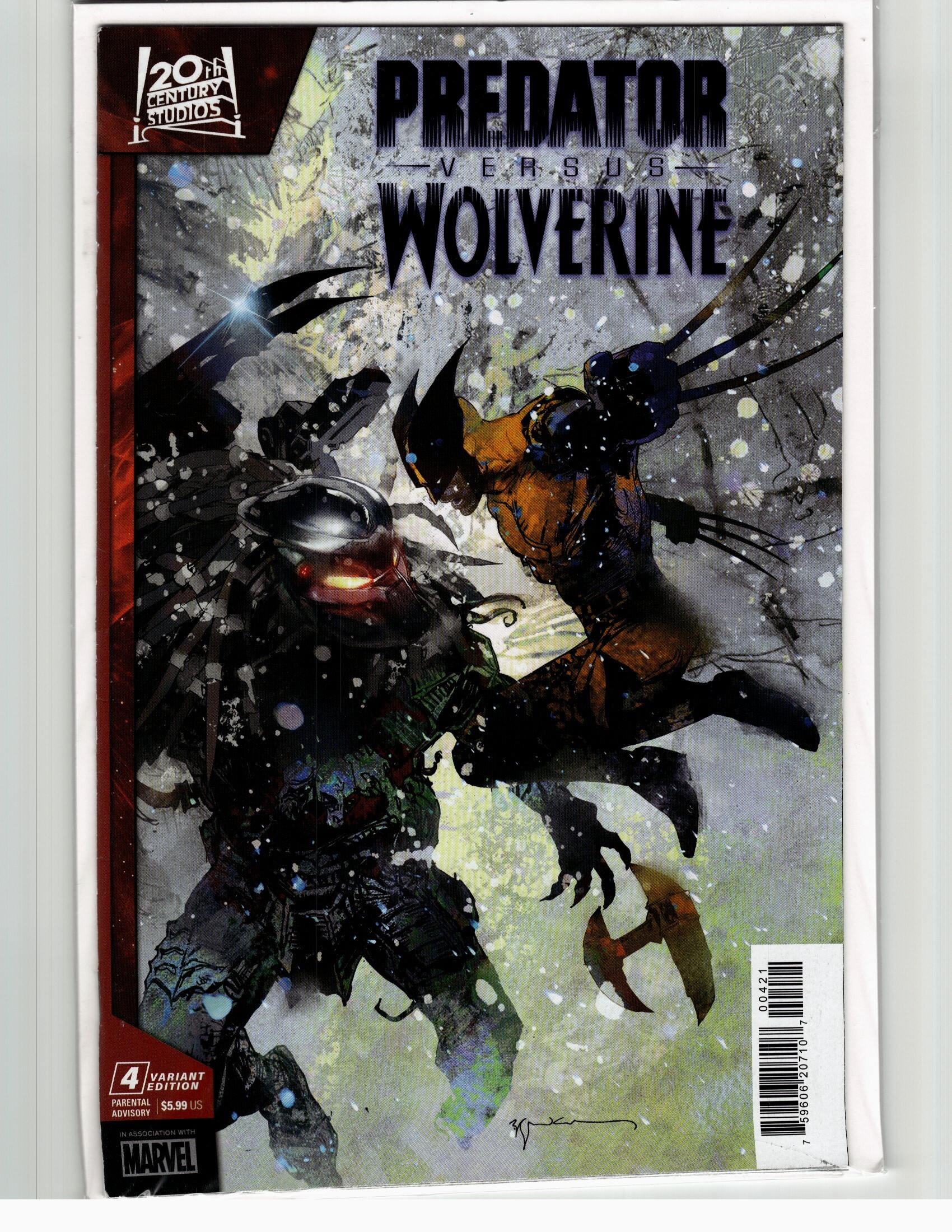 Predator vs. Wolverine #4 Sienkiewicz Cover (2024) Predator | Comic ...