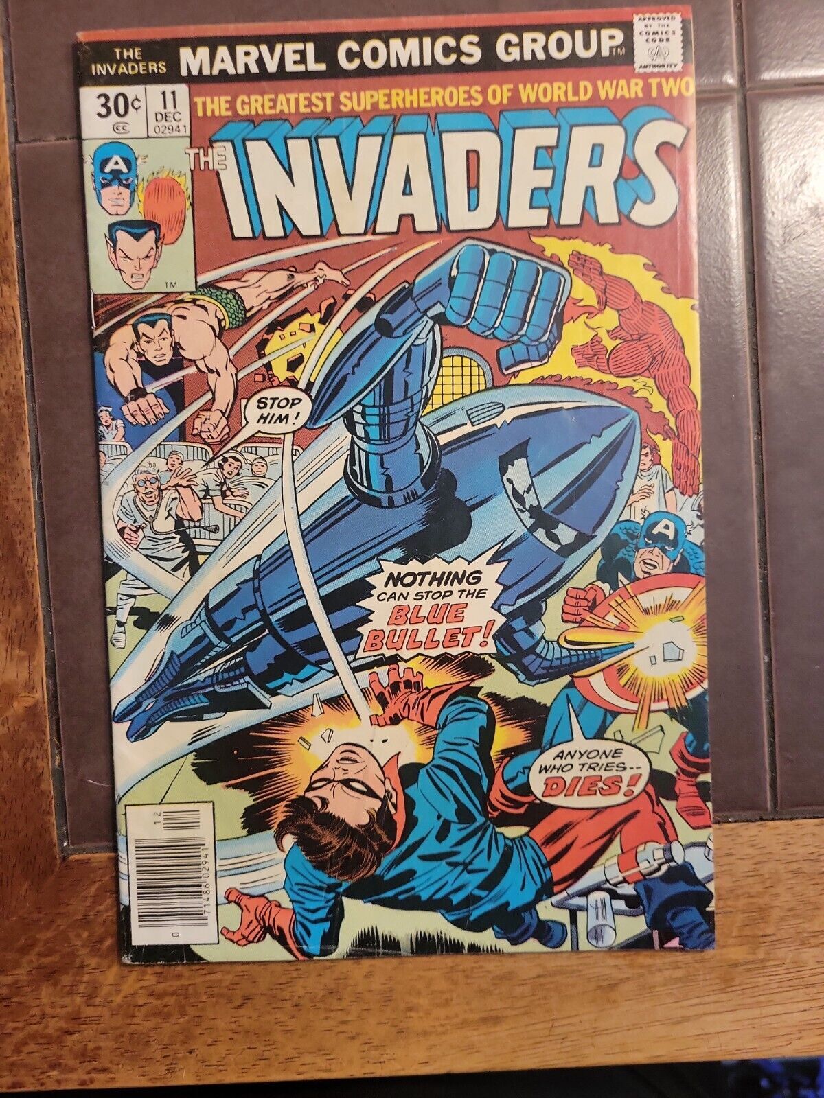The Invaders # 11, 1976, " Night of the Blue Bullet!", 8.0 | Comic ...