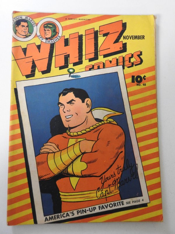 Whiz Comics #48 (1943) PR Incomplete centerfold missing impacts story ...