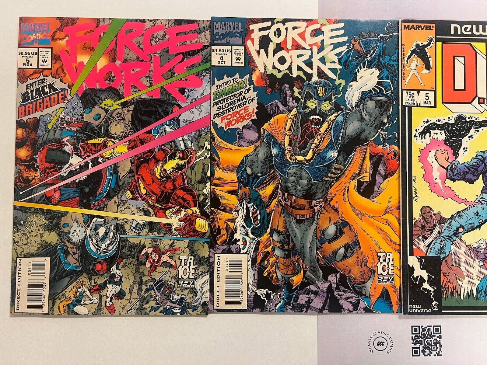 4 Marvel Comics Dazzler # 42 + D.P.Z # 5 + Force Works # 4 5 Defenders ...