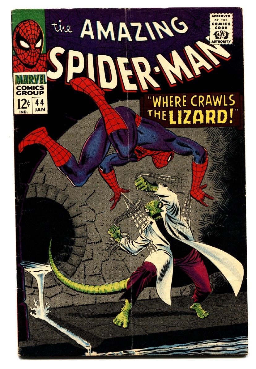 Amazing Spider-Man #44 Comic Book 1967-2Nd Appearance Lizard- Marvel ...