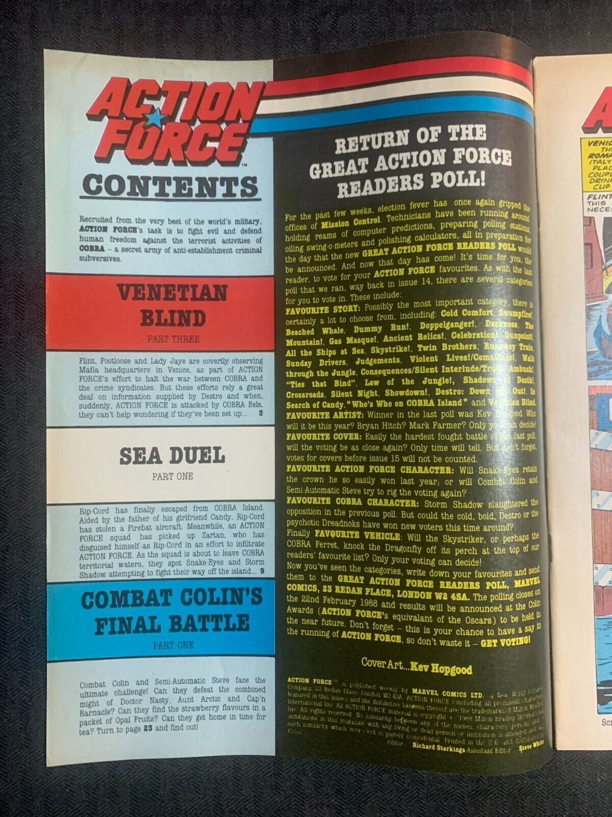 1988 ACTION FORCE Marvel UK Comic Magazine #49 FVF 7.0 Death in Venice | International - Comic ...