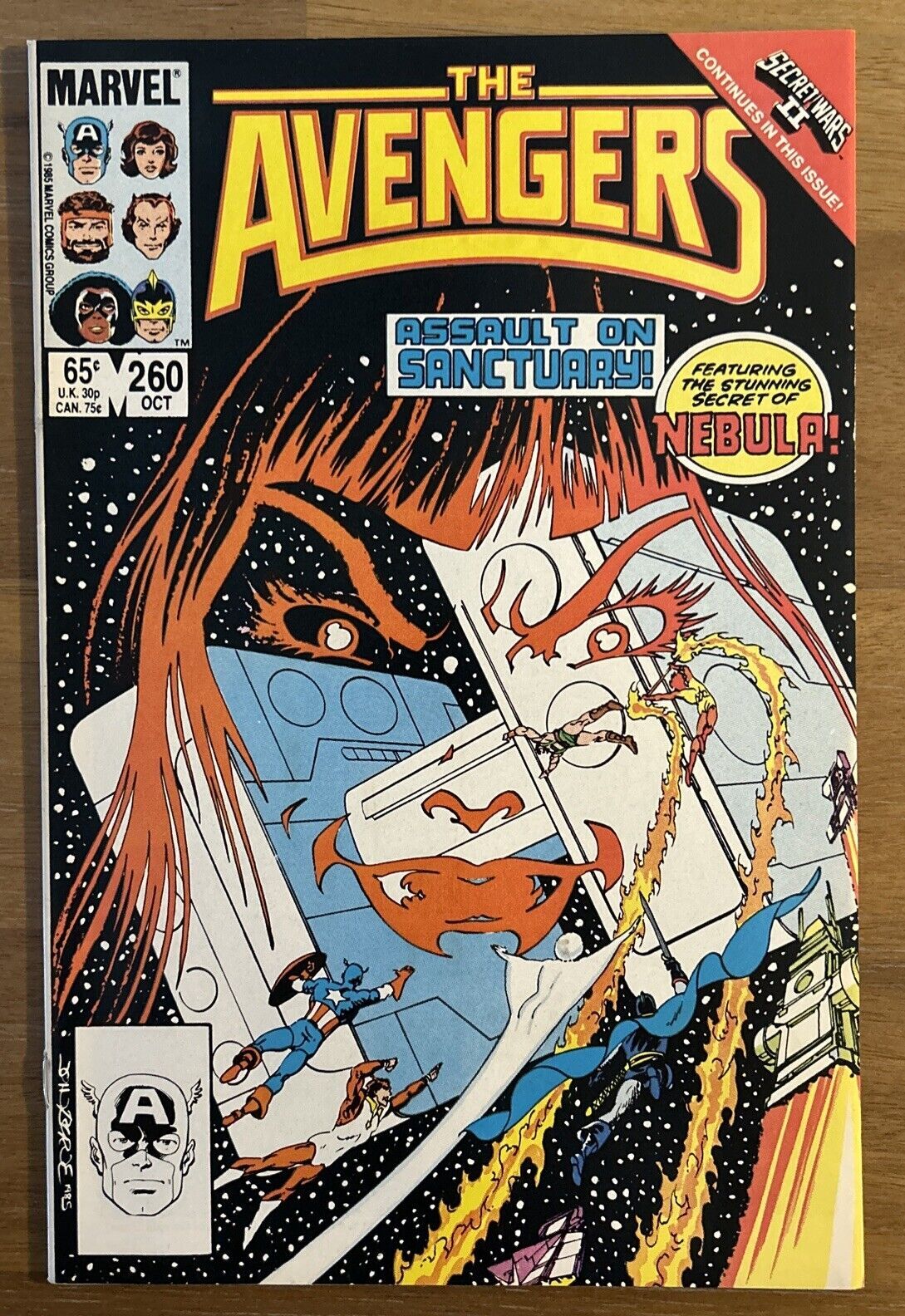 MARVEL COMICS AVENGERS Vol.1 #260 1985 1st Cover Appearance of Nebula ...
