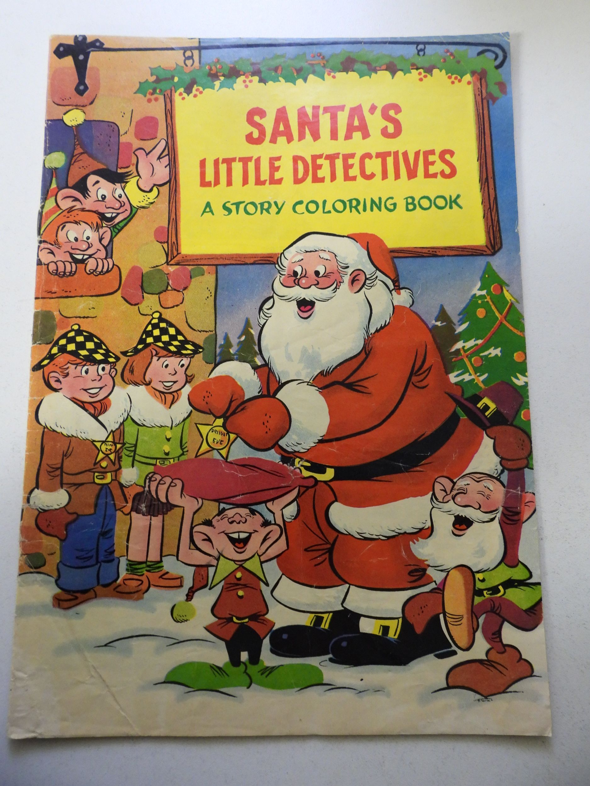 Santa's Little Detectives: A Story Coloring Book GD/VG Cond some pages ...