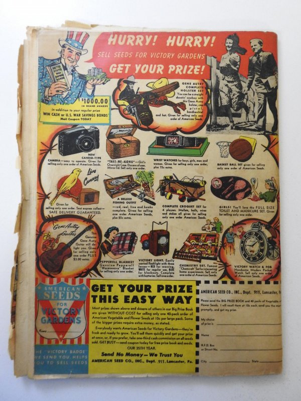 All-Star Comics #16 (1943) GD Condition 4 centerfold wraps detached ...