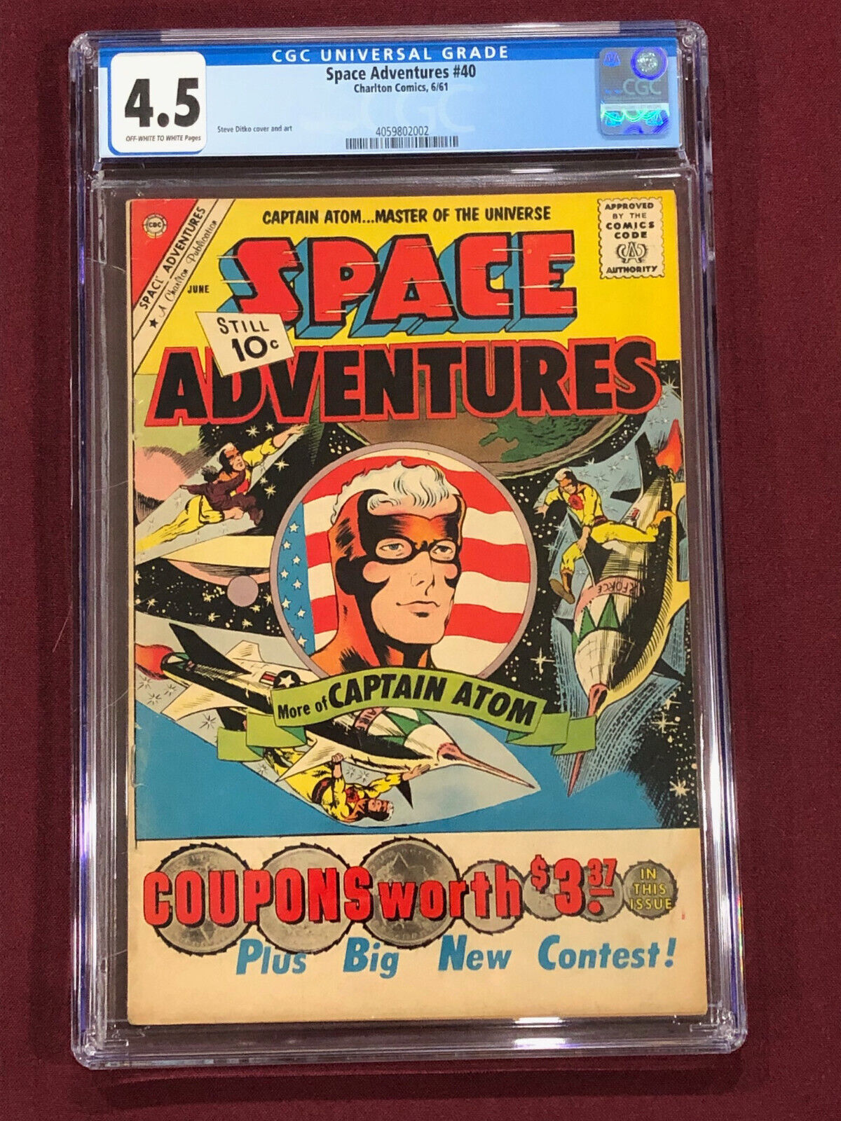 Space Adventures 40 CGC 4.5 Captain Atom 1961 Steve Ditko Cover | Comic ...