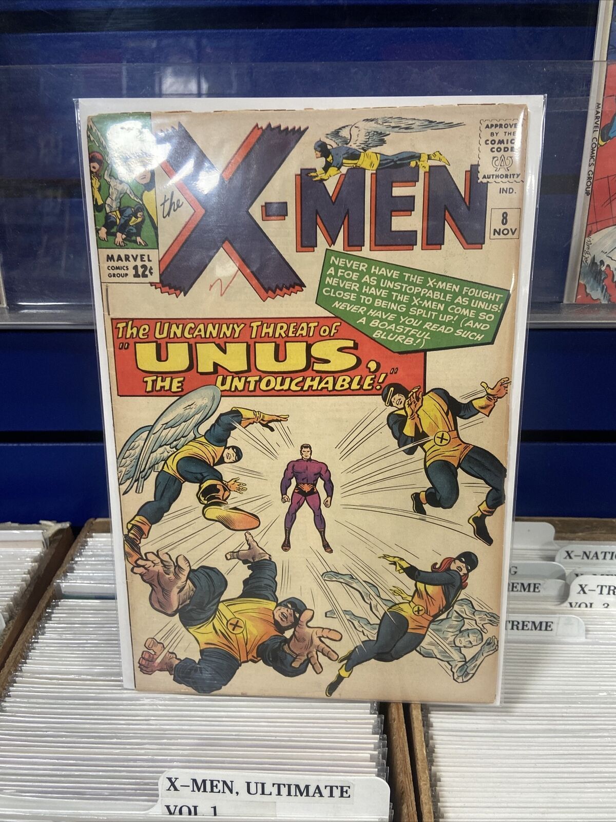 X-Men #8 GD 1st Appearance Unus the Untouchable! Kirby Cover! Marvel ...
