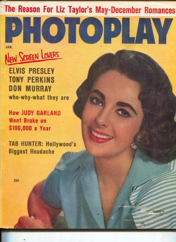 Photoplay-Liz Taylor-Elvis-Judy Garland-Tab Hunter-Jan-1957 | Comic ...