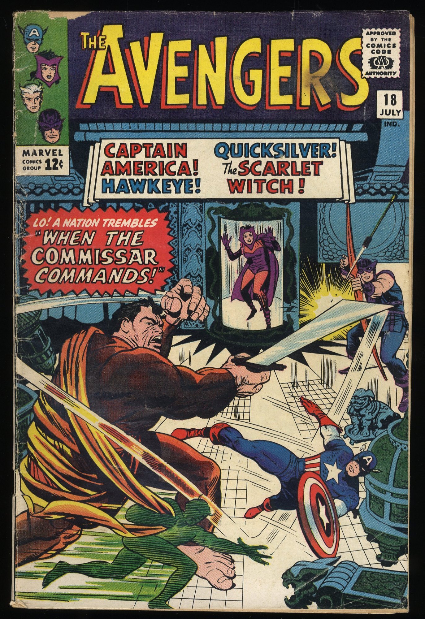 Avengers #18 VG 4.0 Jack Kirby Cover! Stan Lee and Don Heck! | Comic ...