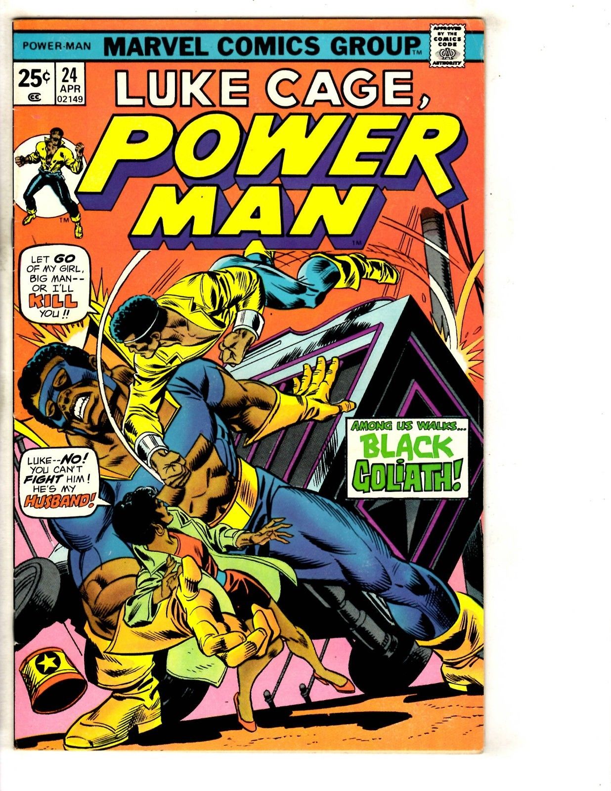 Luke Cage Power Man # 24 VF Marvel Comic Book Hero For Hire Iron Fist ...