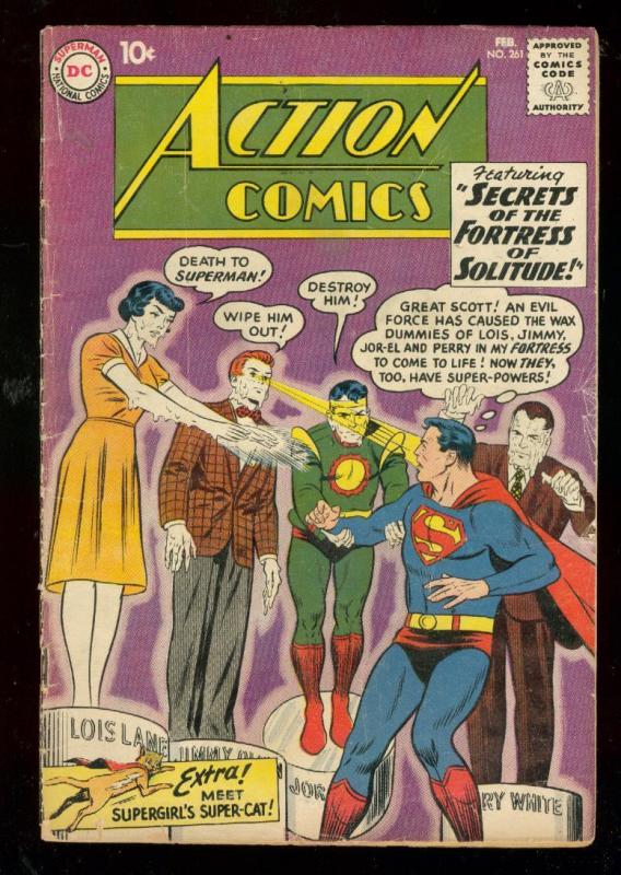 Action Comics #261 1960-Superman-1St Streaky-Supergirl VG | Comic Books ...