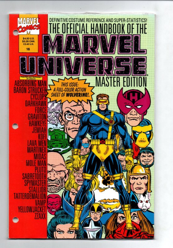 Official Handbook of the Marvel Universe Master Edition #16 Sealed ...