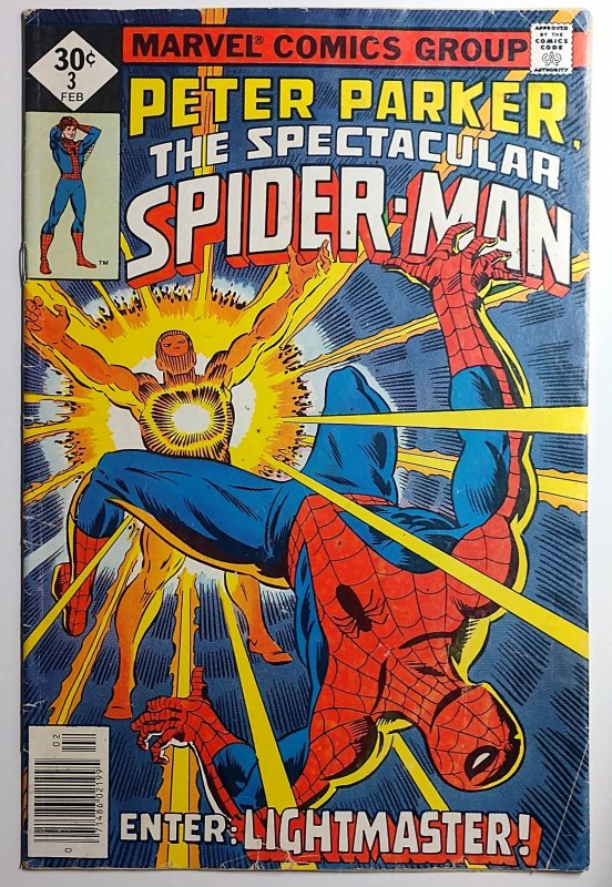 The Spectacular Spider-Man #3 (VG, 1977) 1st appearance of Lightmaster ...