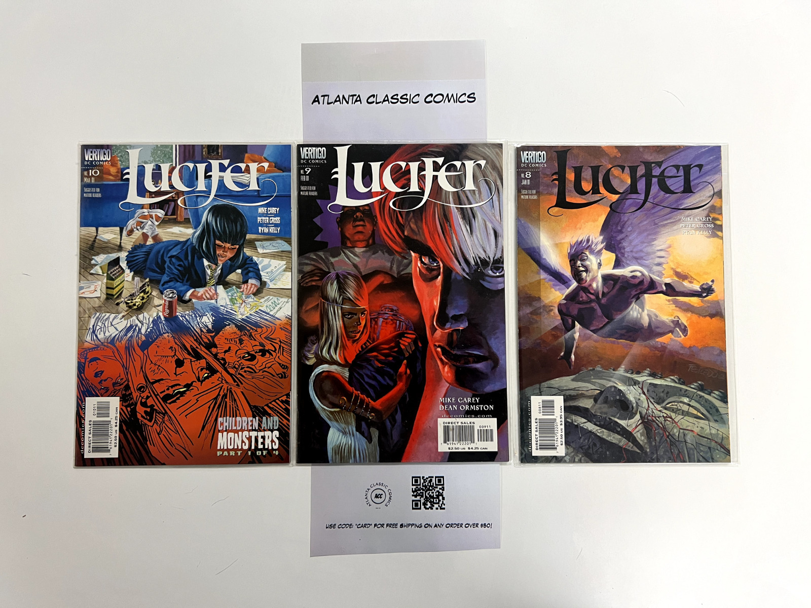 3 Lucifer DC Comic Books # 8 9 10 Superman Wonder Woman Batman Robin 30 ...