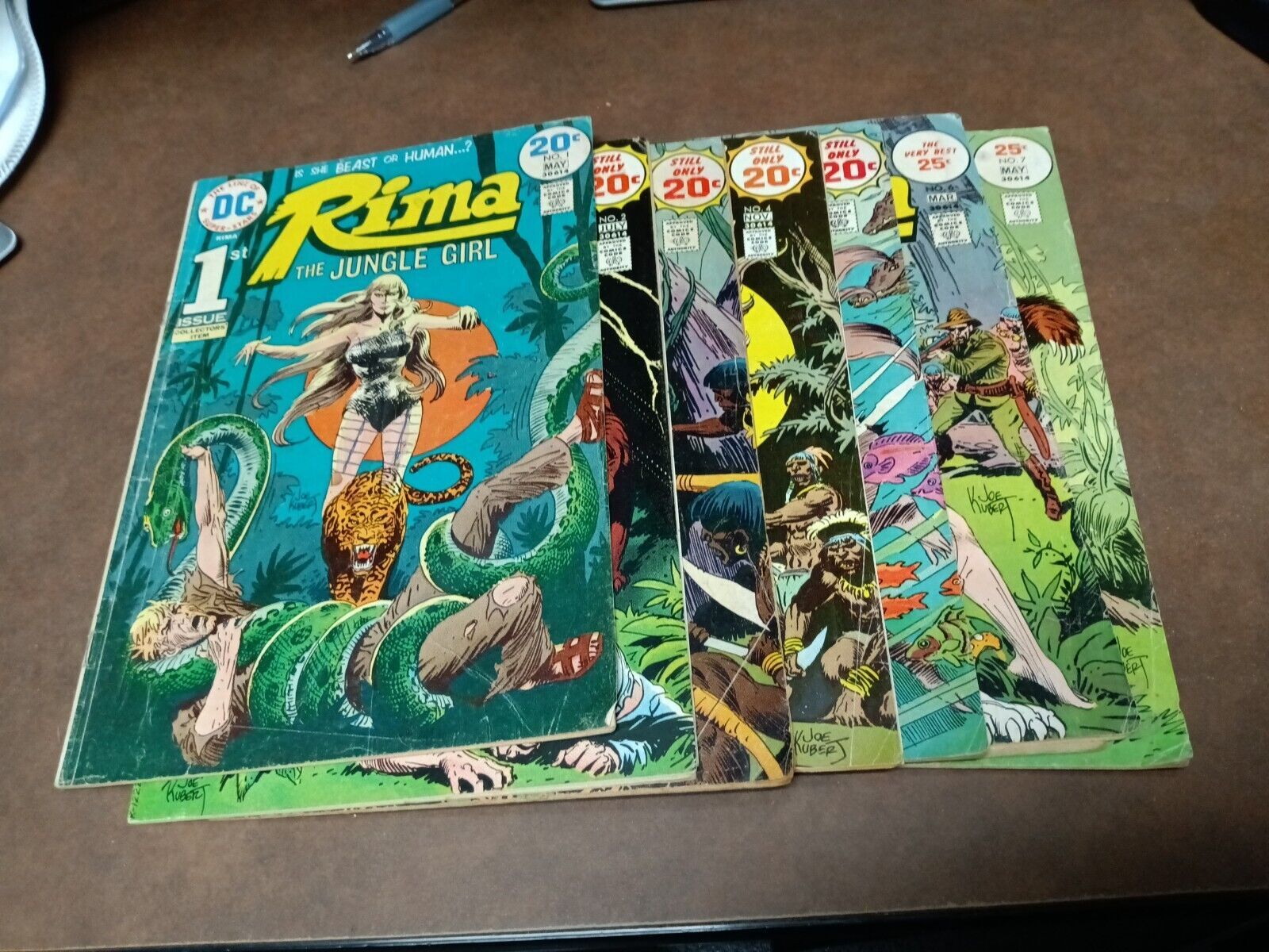 Rima The Jungle Girl #1-7 COMPLETE SET, DC Comics, Joe Kubert Cover art ...
