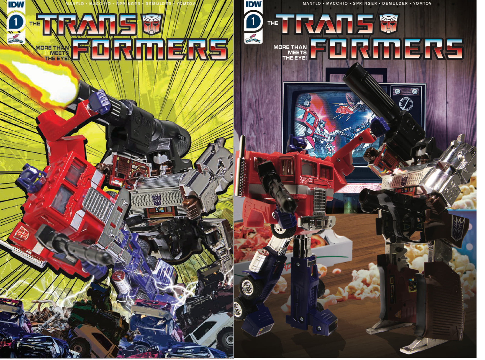 Transformers #1 GalaxyCon Set of 2 signed by Jeff Edwards on Back Cover ...