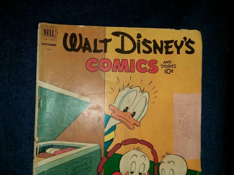 Walt Disneys Comics And Stories 145 Dell 1952 Golden Age Precode Carl
