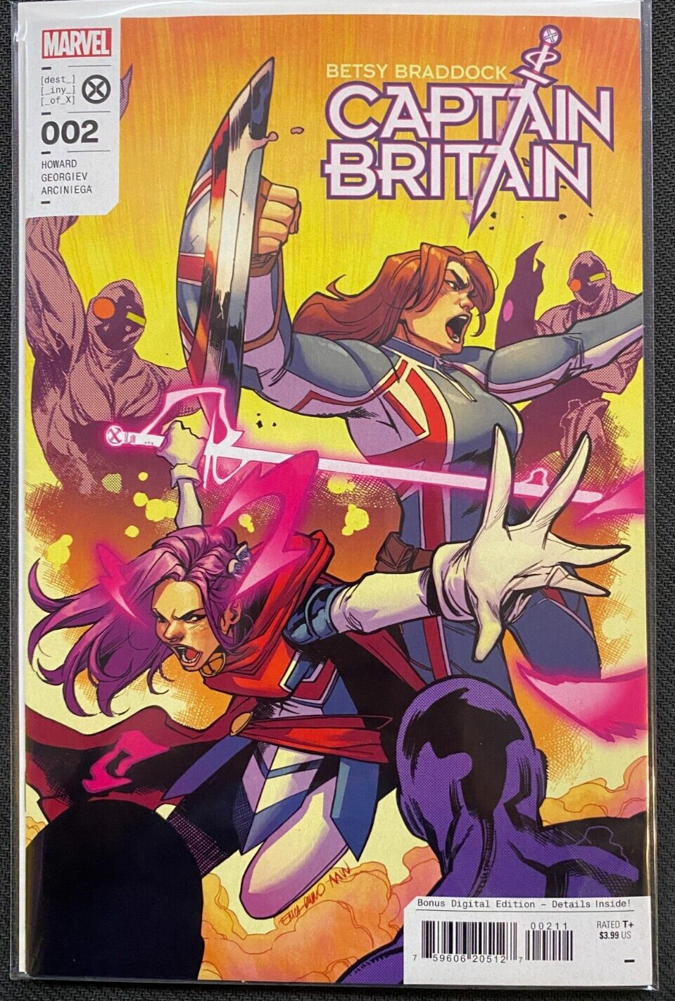 Betsy Braddock Captain Britain #2 Cover a D'urso Marvel 2023 Eb264 ...
